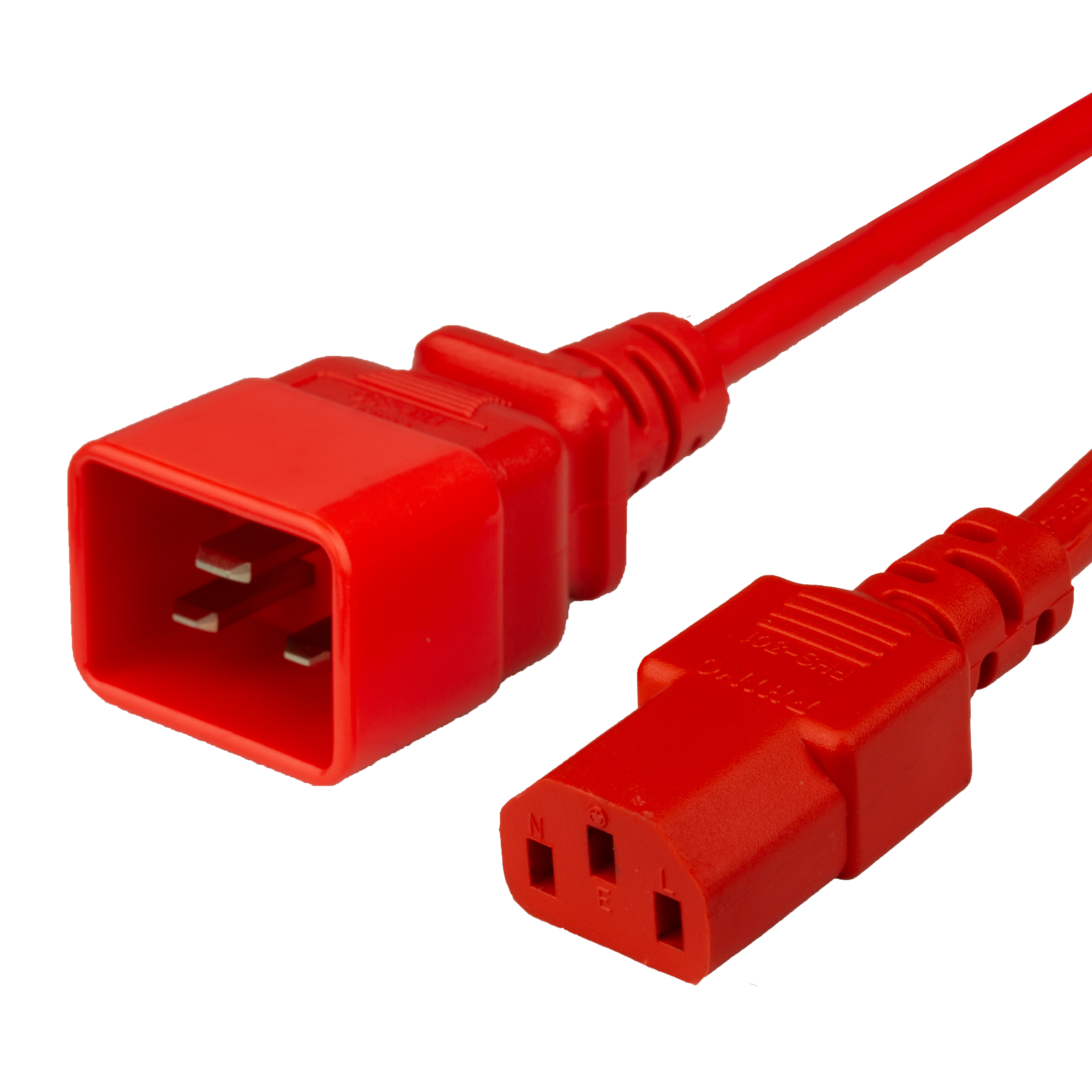 10FT C13 C20 15A 250V RED Power Cord