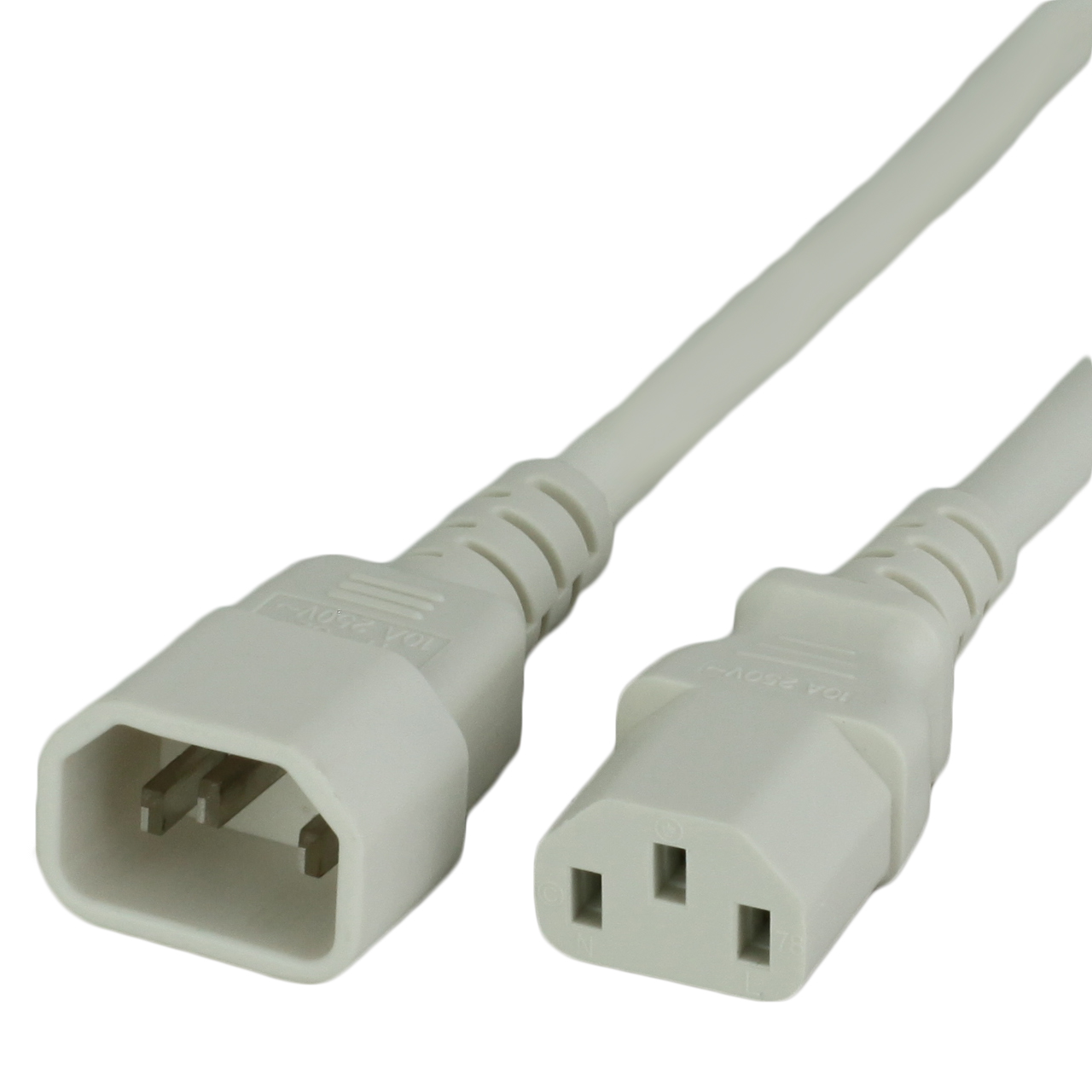 2FT C13 C14 15A 250V WHITE Power Cord