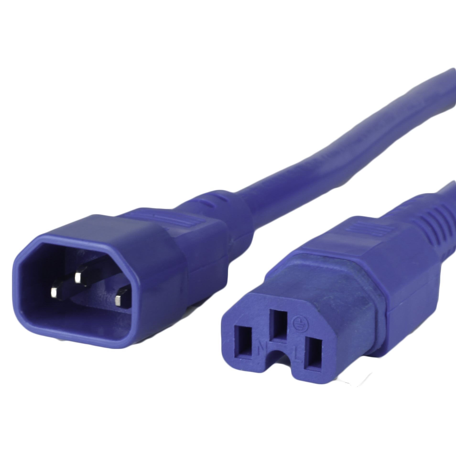 10FT C15 C14 15A 250V 14/3 SJT BLUE Power Cord
