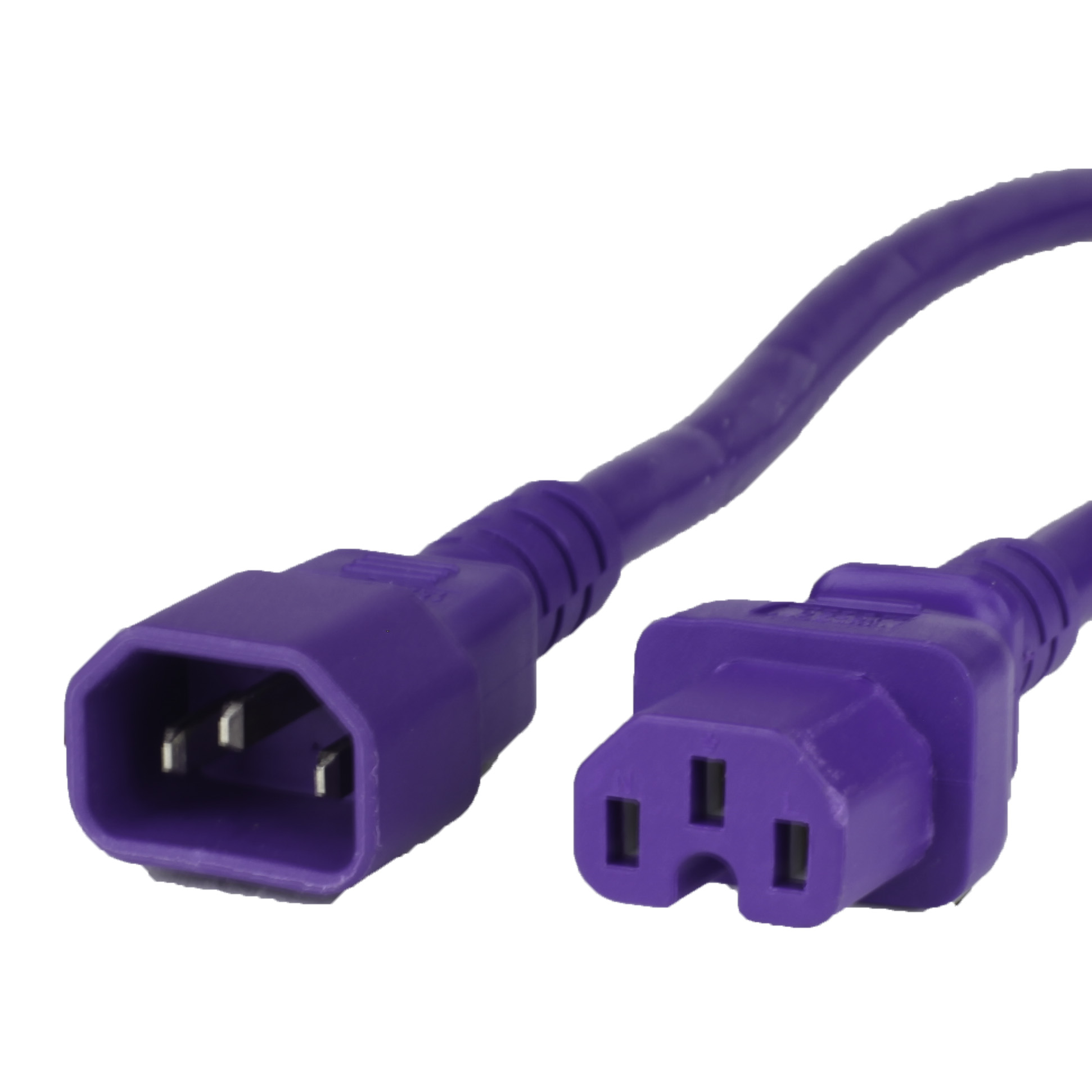 3FT C15 C14 15A 250V 14/3 SJT PURPLE Power Cord