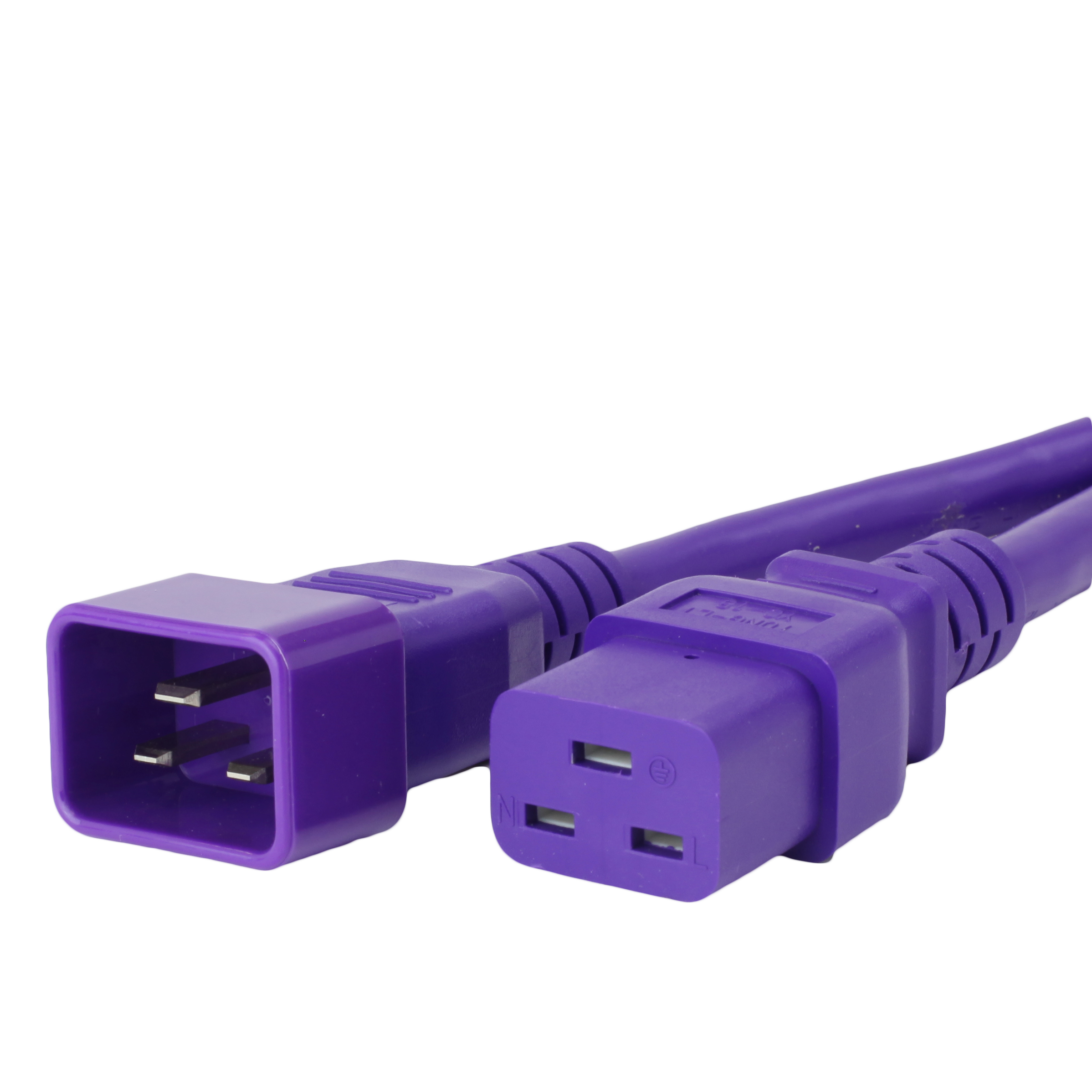 5FT C19 C20 20A 250V PURPLE Power Cord