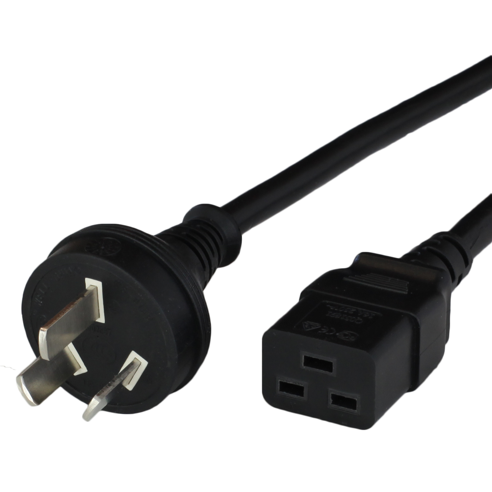 2.5m China GB2099 Plug to IEC60320 C19 16A 250V 1.5mm2 RVV Power Cord ...