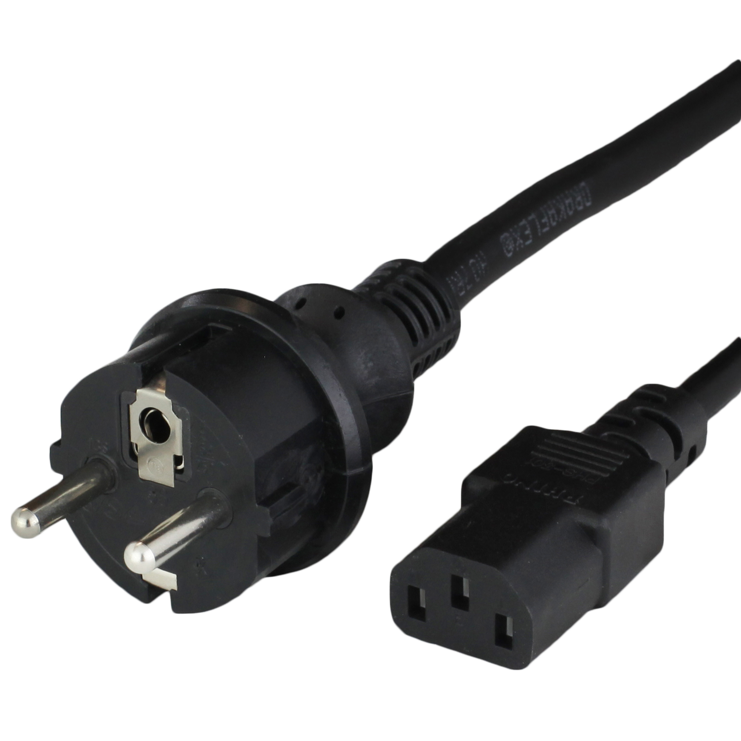 2m Schuko CEE7/7 to C13 1mm2 H05VV-F Power Cord 2m Schuko CEE7/7 to C13 1mm2 H05VV-F Power Cord