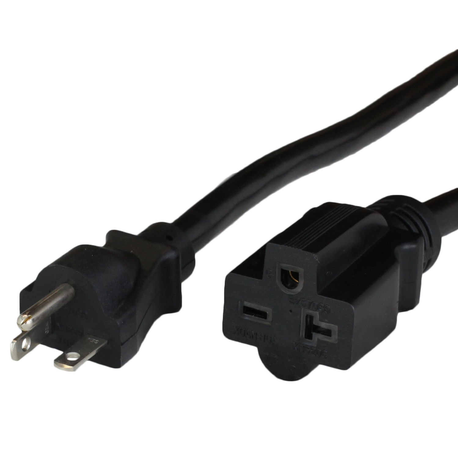 6FT NEMA 6-20 20A 250V 12awg SJT Extension Cord - BLACK